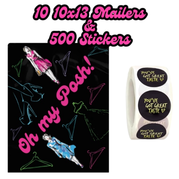 Office | 1x13 Poly Mailers Roll Of 500 Stickers Oh My Posh | Poshmark